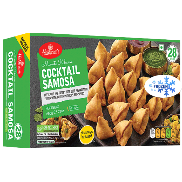 Buy Haldiram Cocktail Samosa Frozen (650g) Online - Dalchini